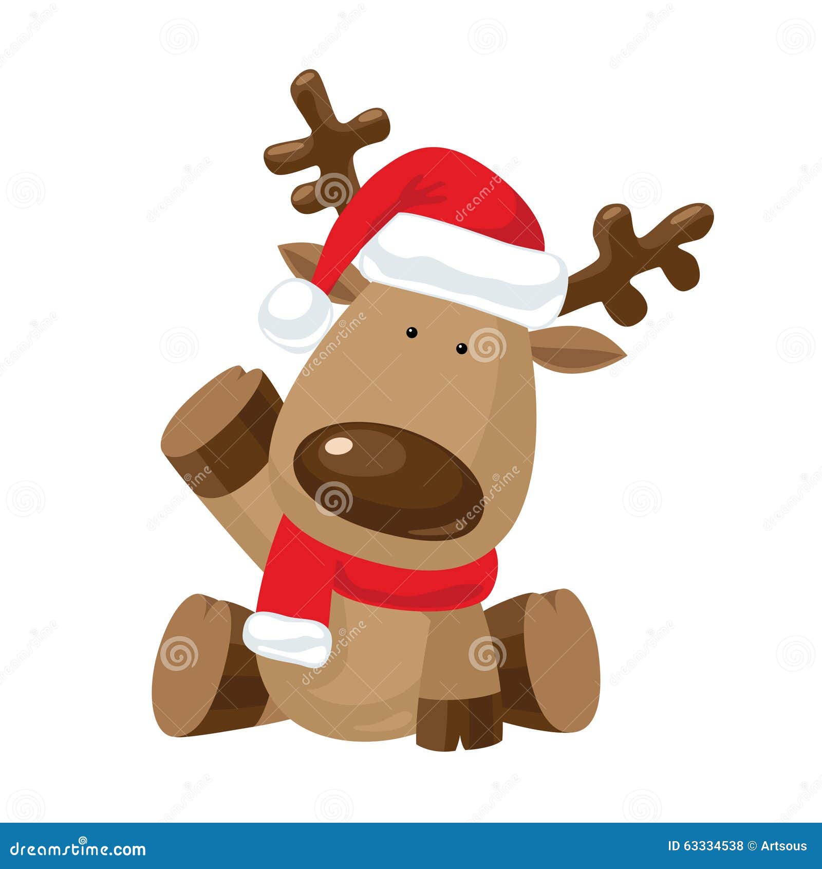 Rendier Met Een Opgeheven Hoef Vector Illustratie - Illustration of ...