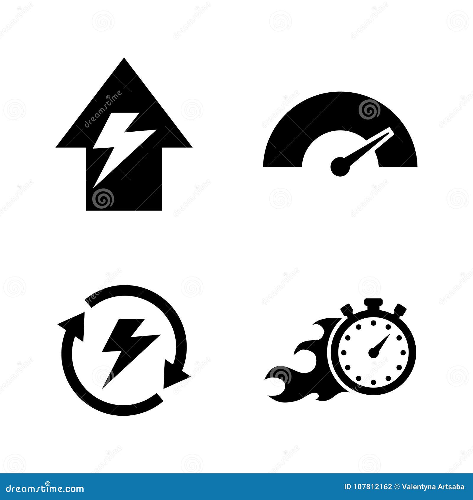 Rendimiento Iconos Relacionados Simples Del Vector Ilustración del ...