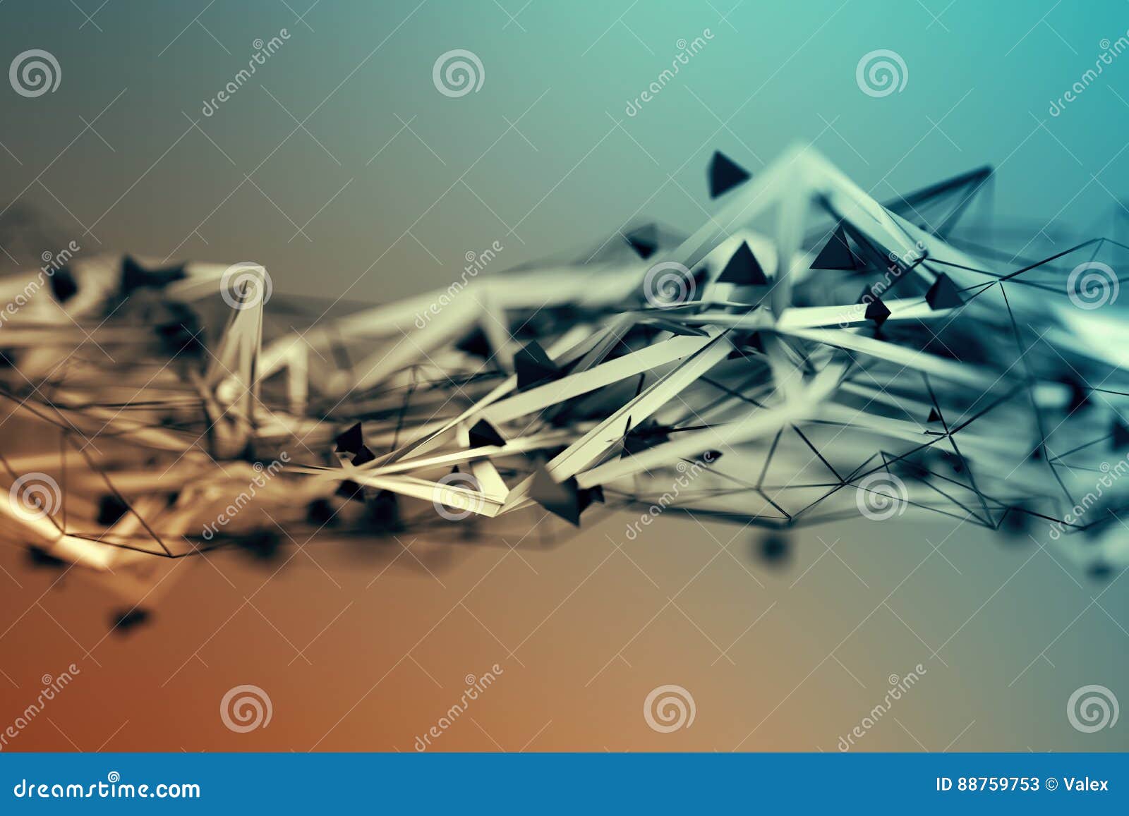 Rendu 3D Abstrait De Forme Polygonale Illustration Stock - Illustration ...