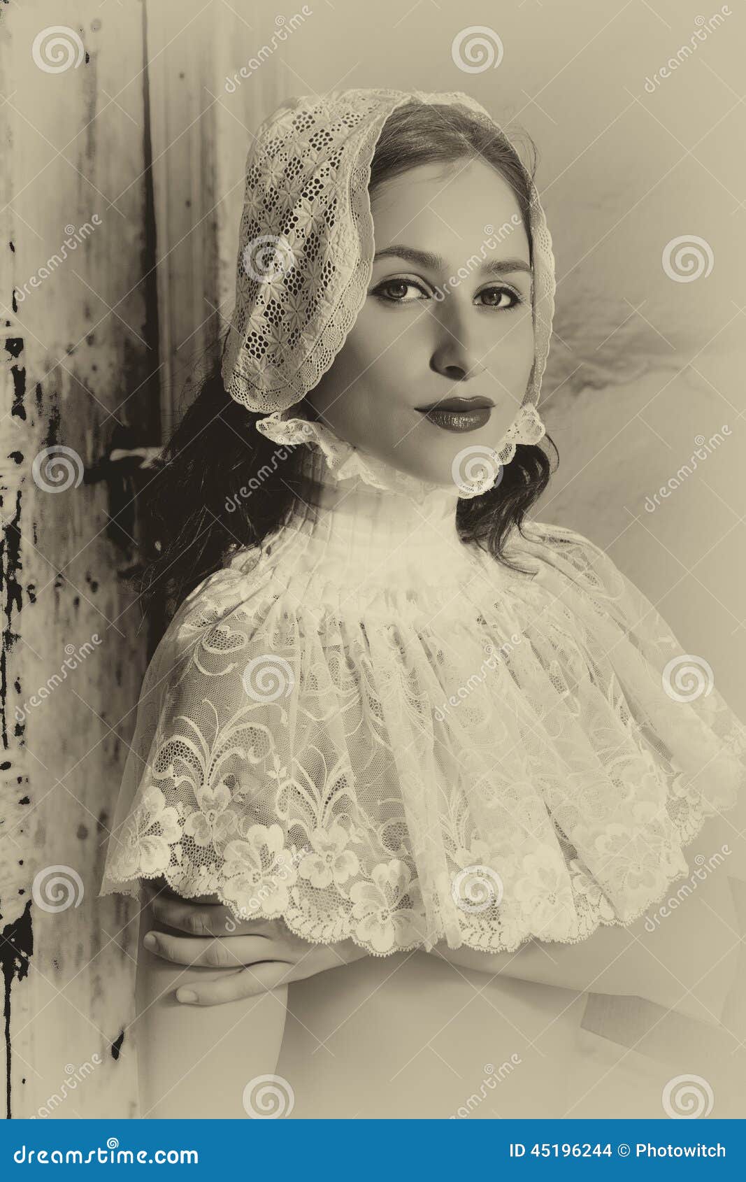 Renesansowy Portret W Sepiowym Zdjęcie Stock - Obraz złożonej z ...