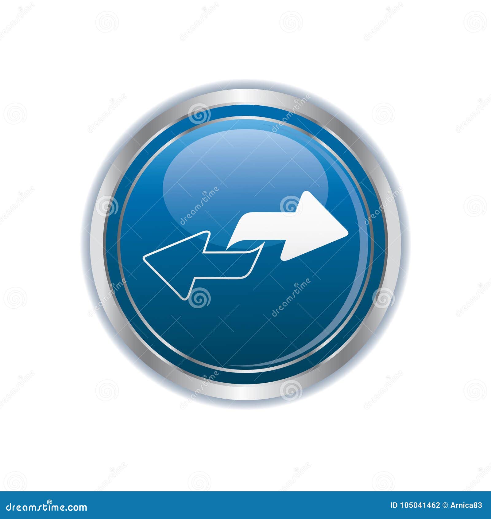 Renew icon on the button stock vector. Illustration of connection ...