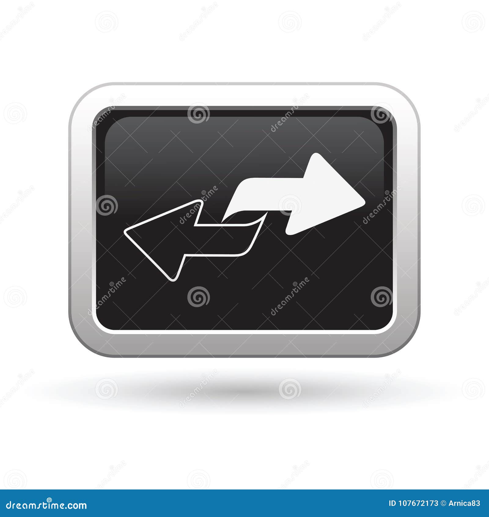 Renew icon on the button stock vector. Illustration of communication ...