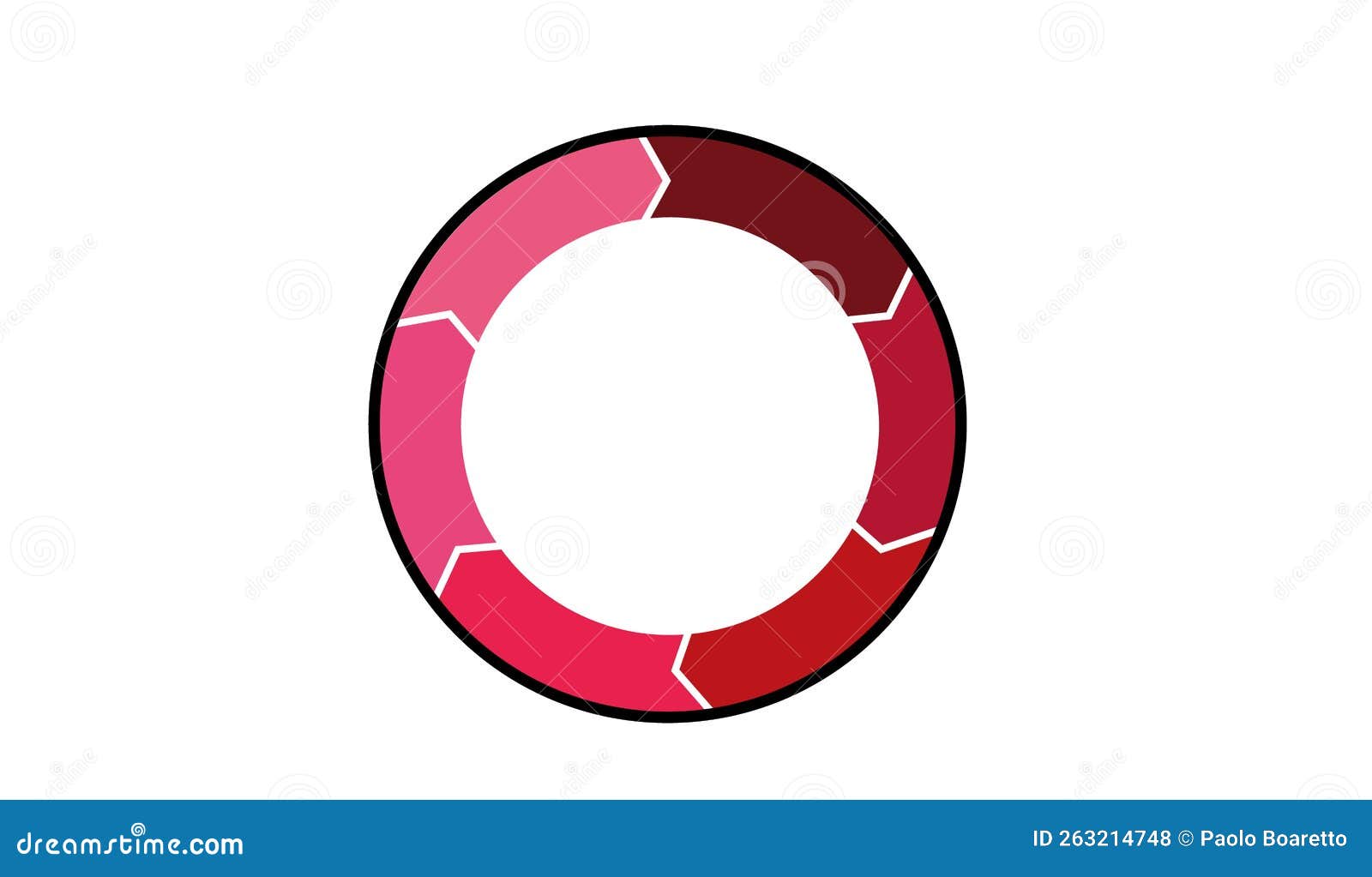 Renew and Refresh Circle with 6 Arrows. Six Elements Forming Circular ...