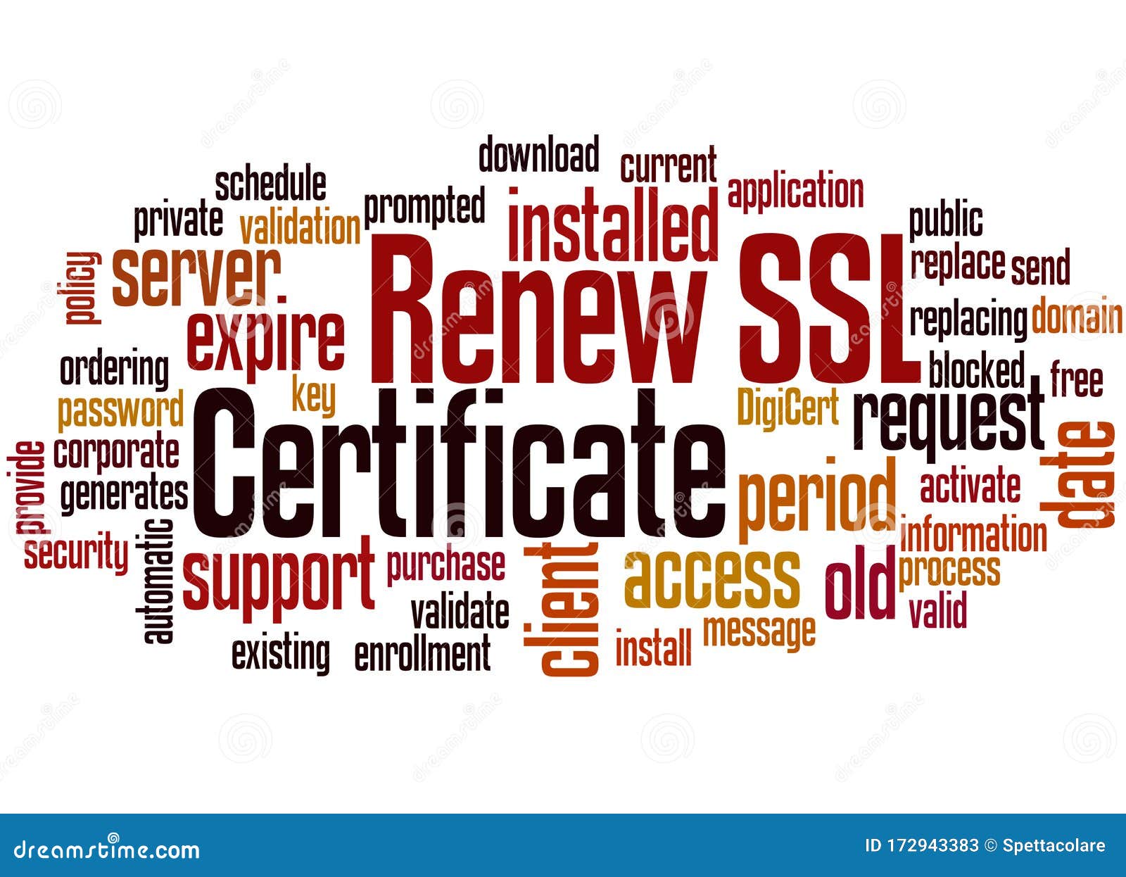 Renew SSL Certificate Word Cloud Concept 2 Stock Illustration ...