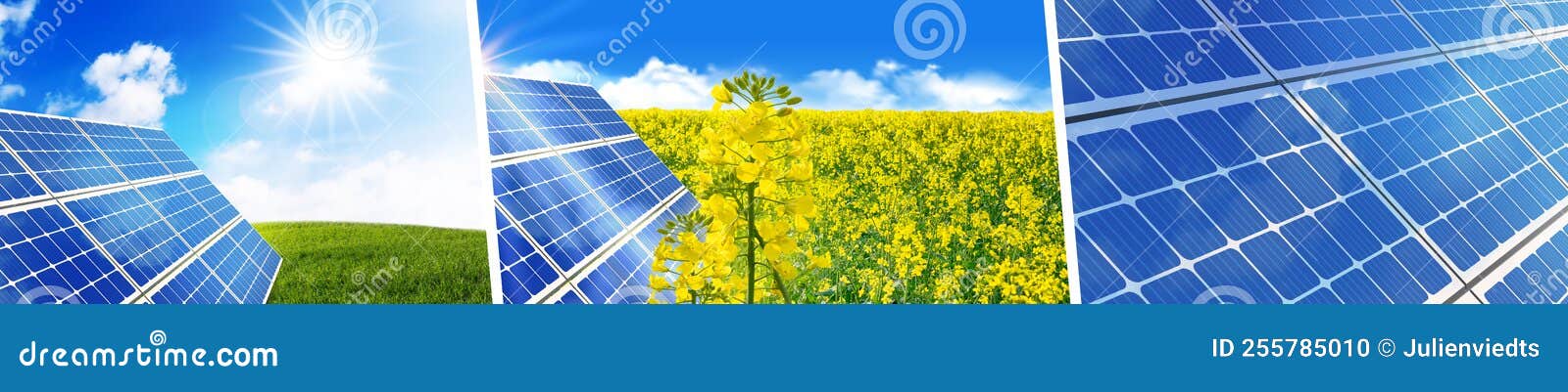 Renewable Energies Concept. Solar Panel Collage Stock Photo - Image of ...