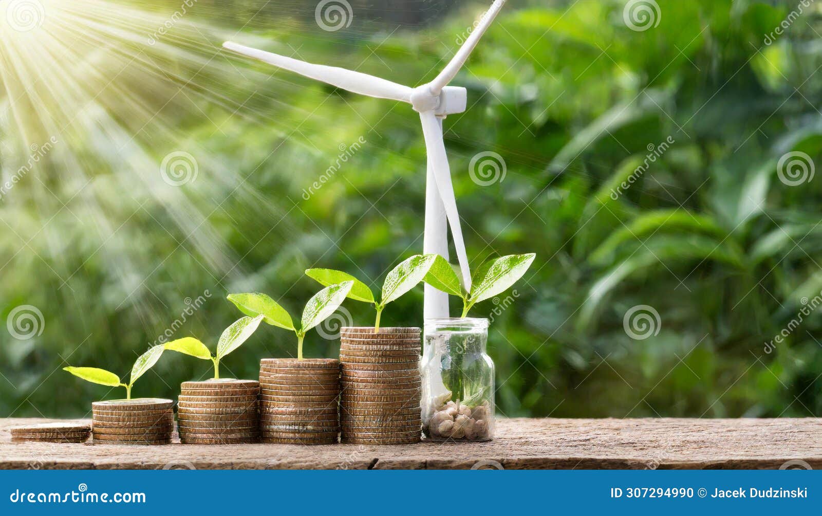 Renewable Energy Background with Green Energy Stock Illustration ...