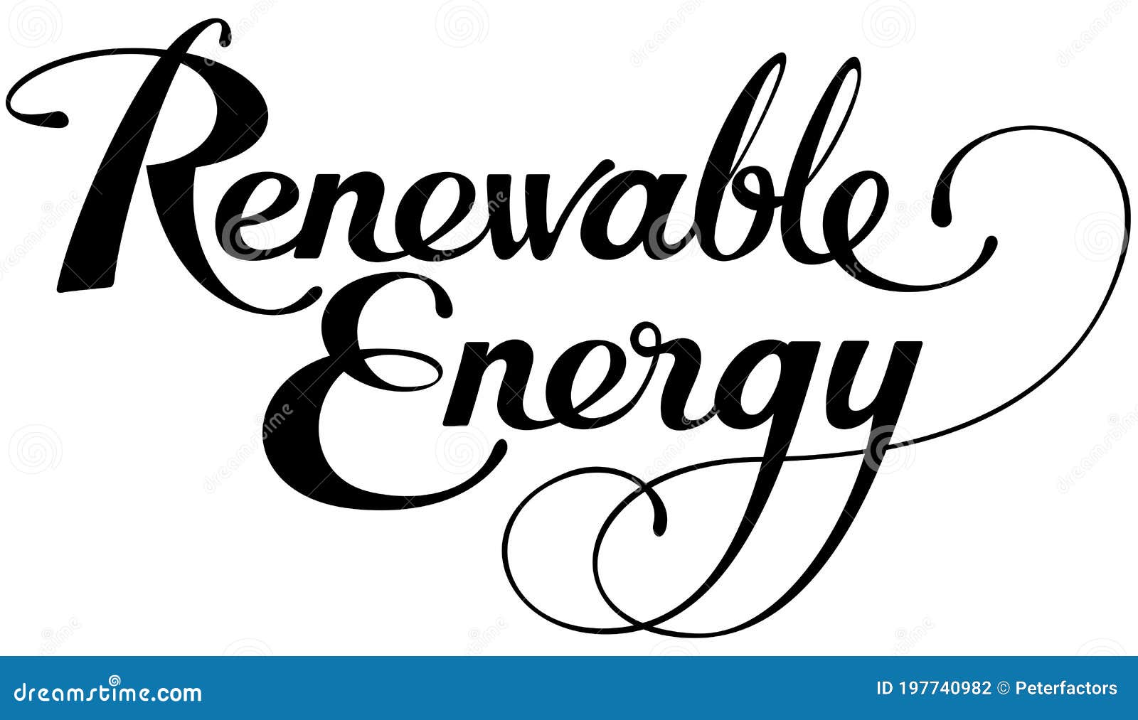 Renewable Energy - Custom Calligraphy Text Stock Vector - Illustration ... Renewable Energy - Custom Calligraphy Text Stock Vector - Illustration ...