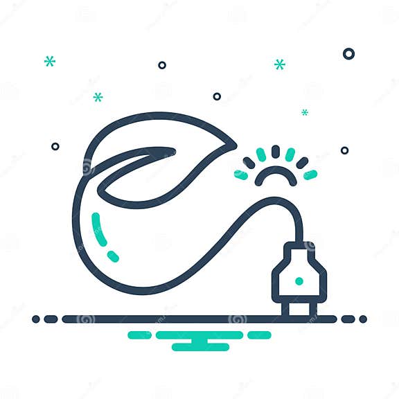 Mix Icon for Renewable Energy, Renewable and Clean Stock Vector ...