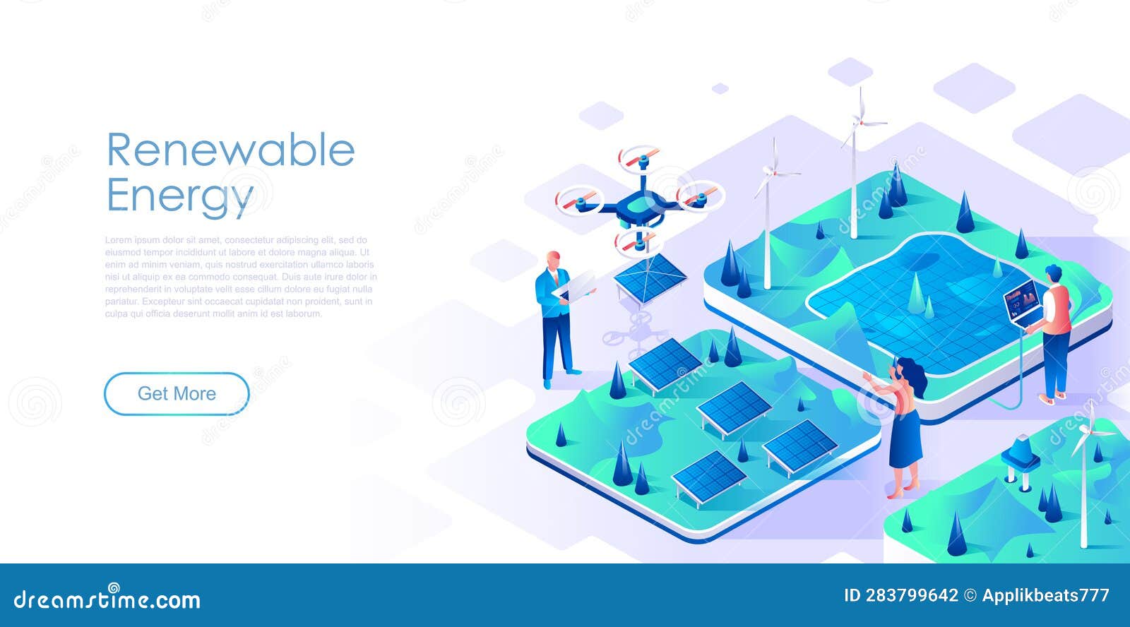 Renewable Energy Isometric Landing Page Vector Template Stock Vector ... Renewable Energy Isometric Landing Page Vector Template Stock Vector ...