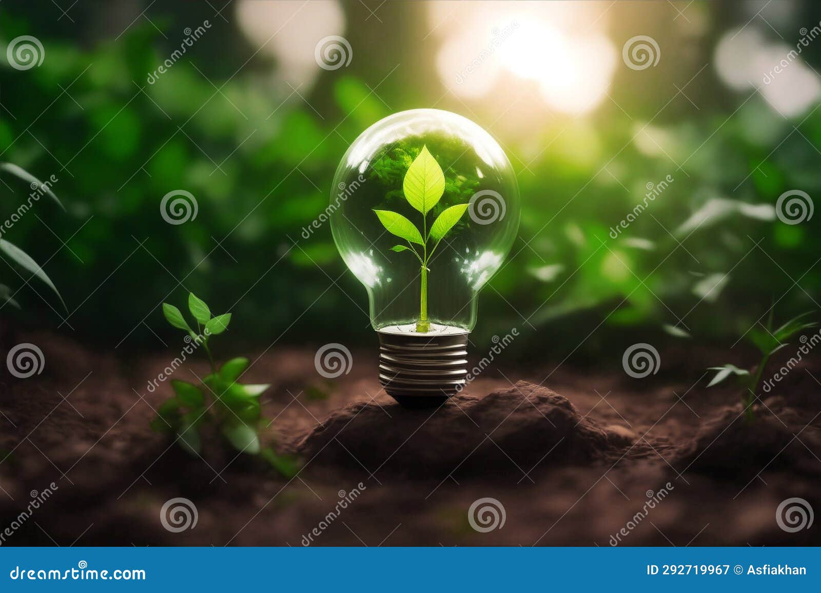 Renewable Energy Light Bulb Stock Illustration - Illustration of ...