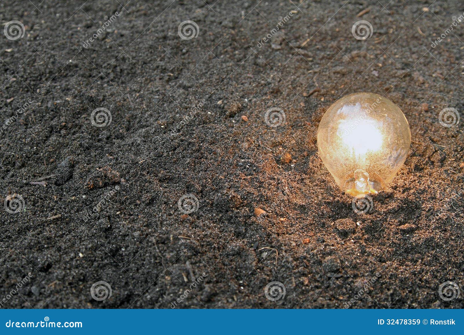Renewable Energy - Light Bulb Planted in Soil Stock Image - Image of ...