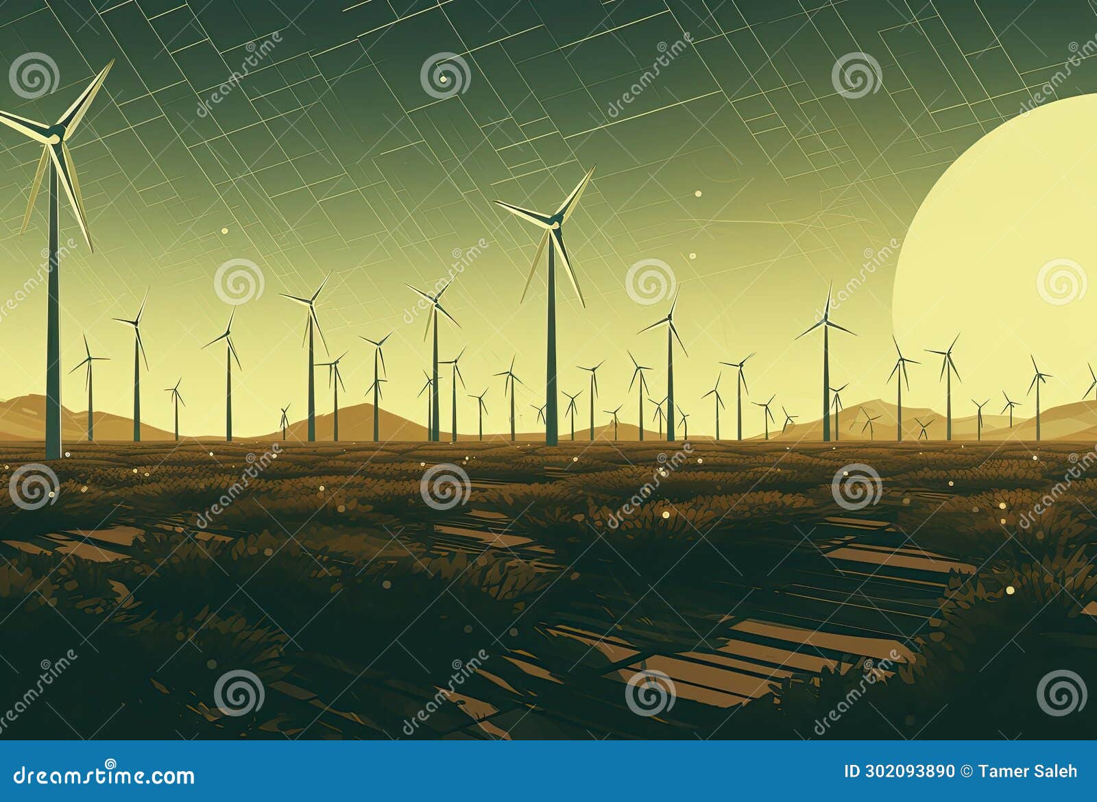 Renewable Energy Llustration Design Stock Illustration - Illustration ...