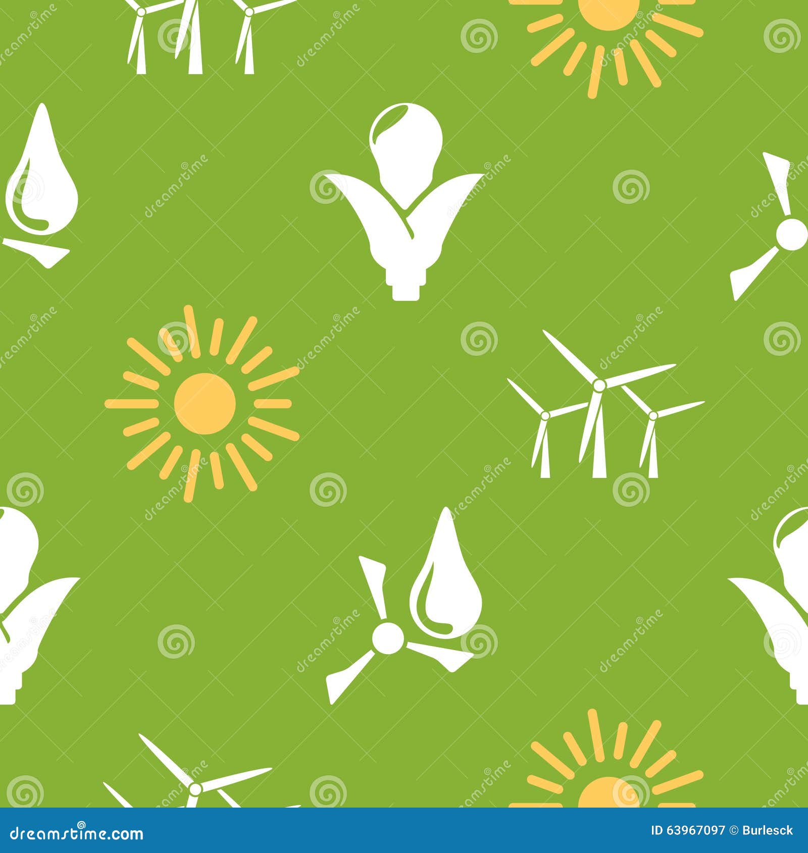 Renewable energy pattern stock vector. Illustration of ecology - 63967097
