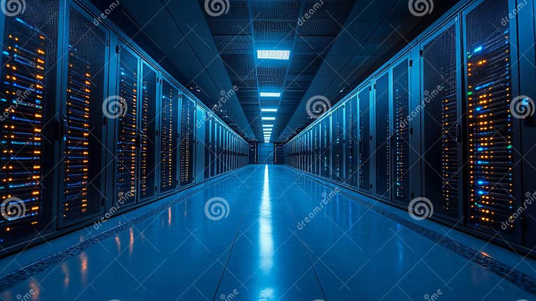 Renewable Energy Powered Data Center with Advanced Technology and Efficient Design Stock Image ...