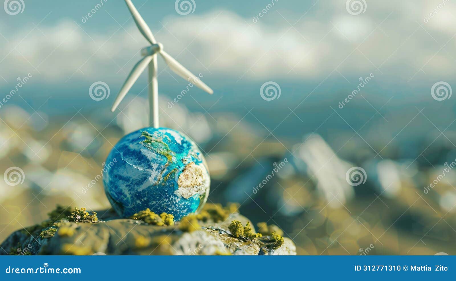 Renewable Energy Powering the Earth Stock Photo - Image of planet ...