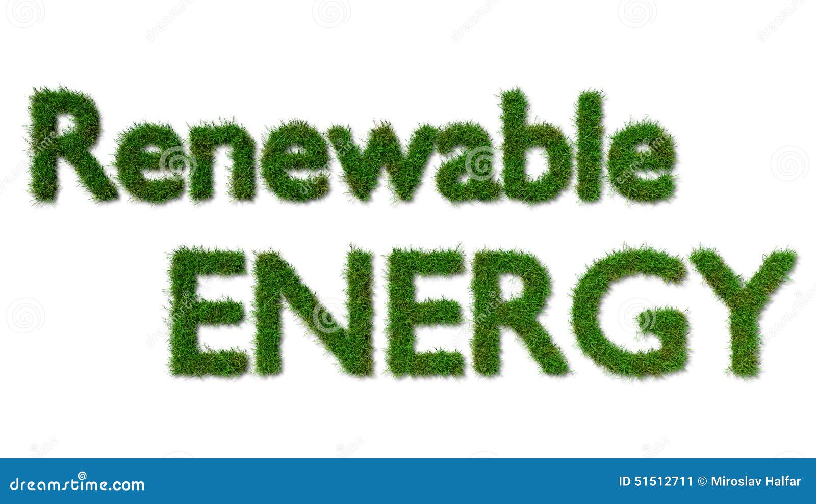Renewable Energy Sign on Grass Stock Illustration - Illustration of ...