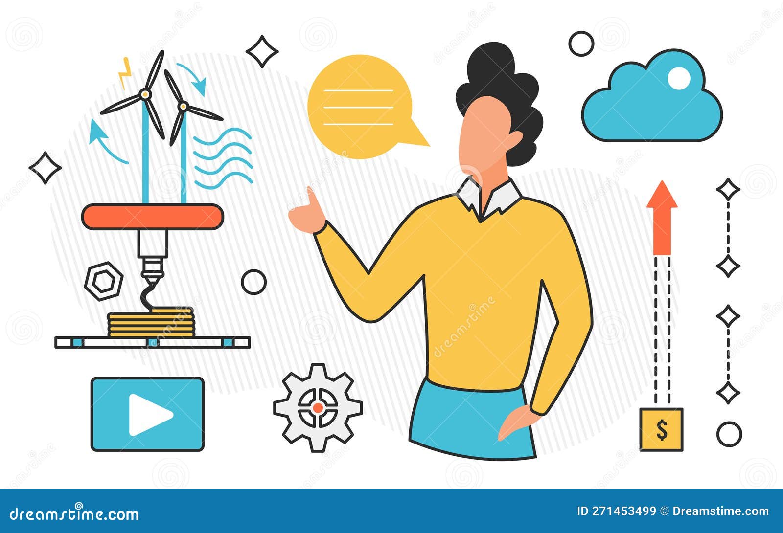 Renewable energy solution stock vector. Illustration of electric ...