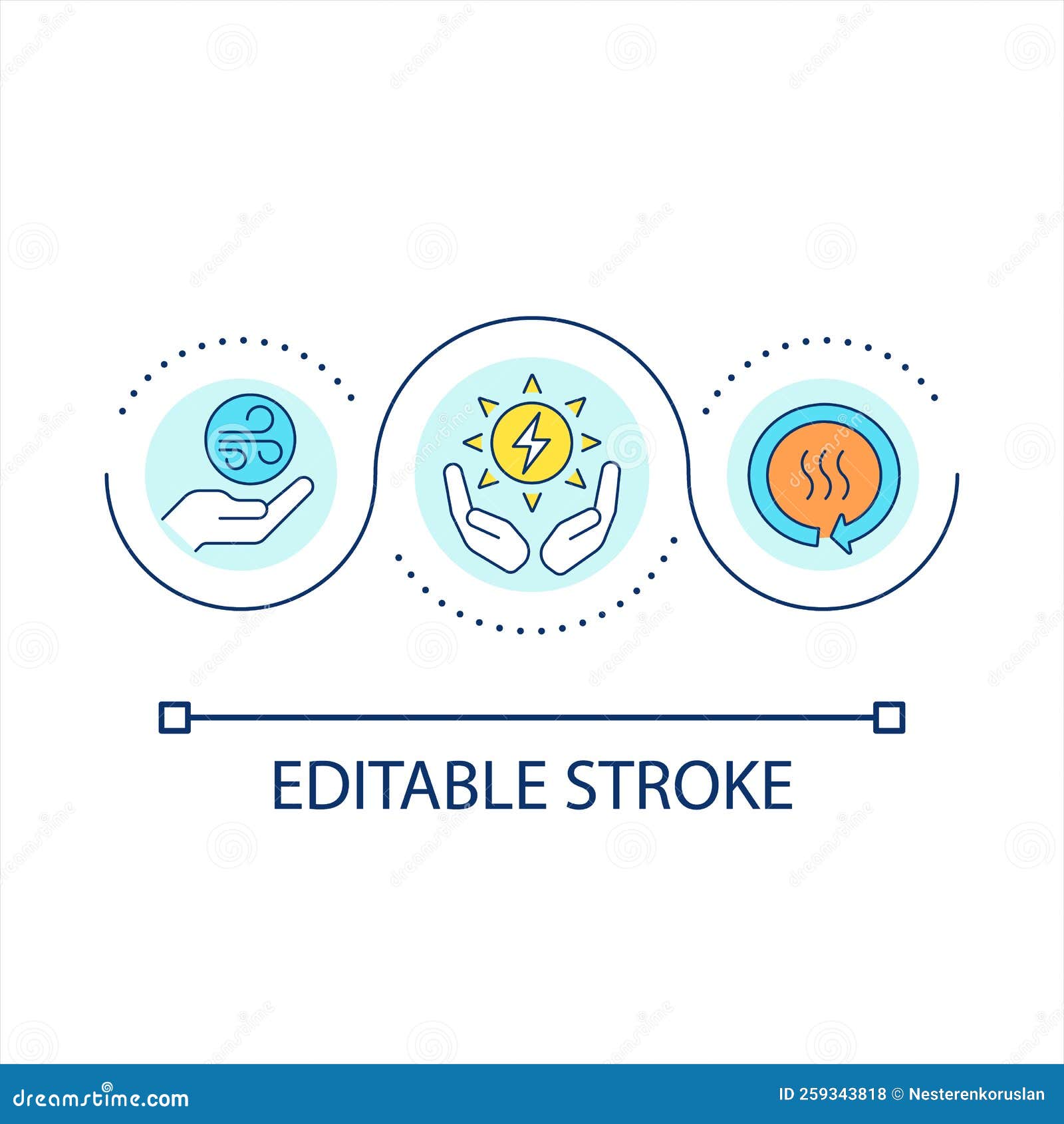 Renewable Energy Sources Loop Concept Icon Stock Vector - Illustration ... Renewable Energy Sources Loop Concept Icon Stock Vector - Illustration ...