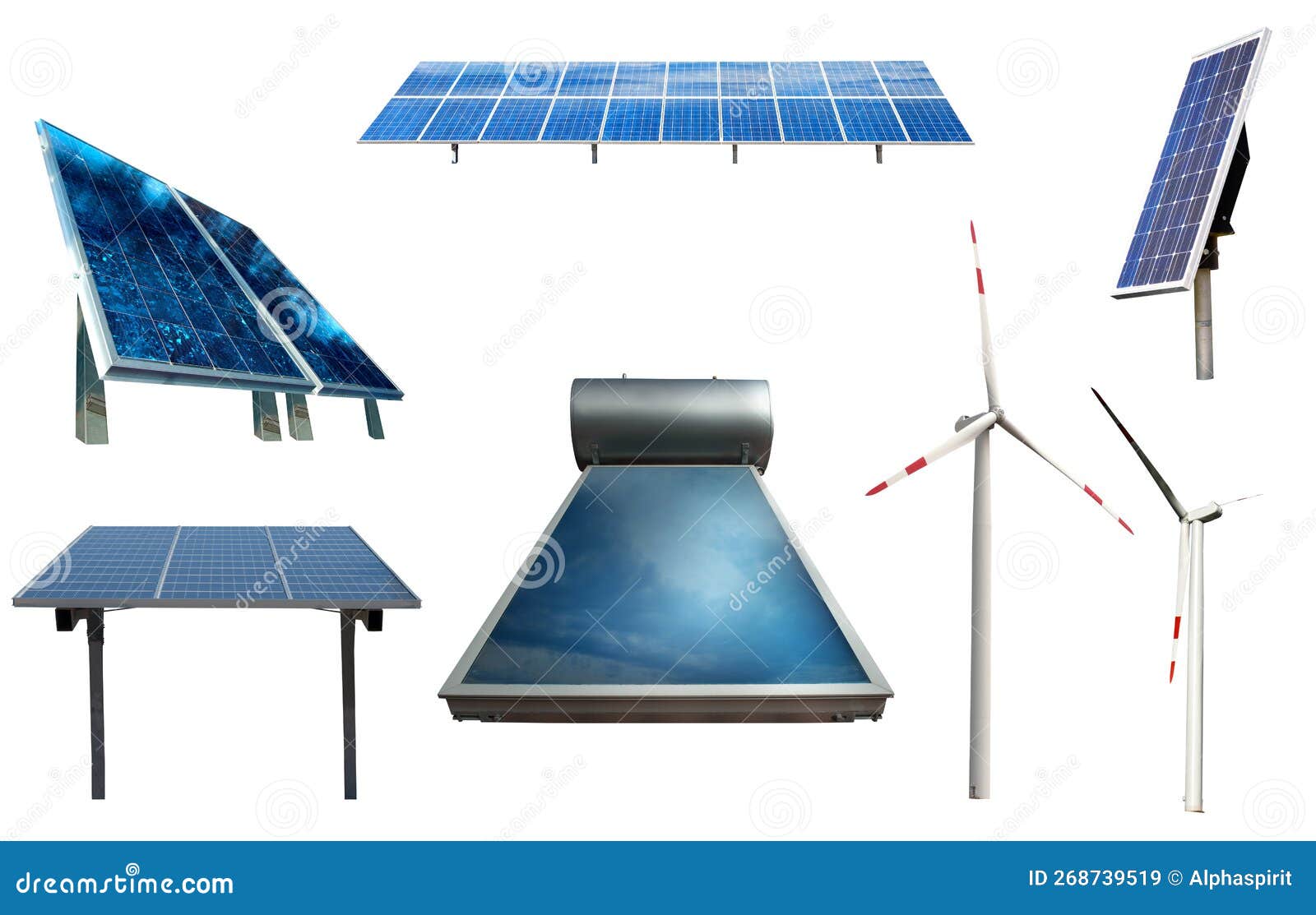 Renewable Energy System Collection with Solar and Wind Energy Generator ...