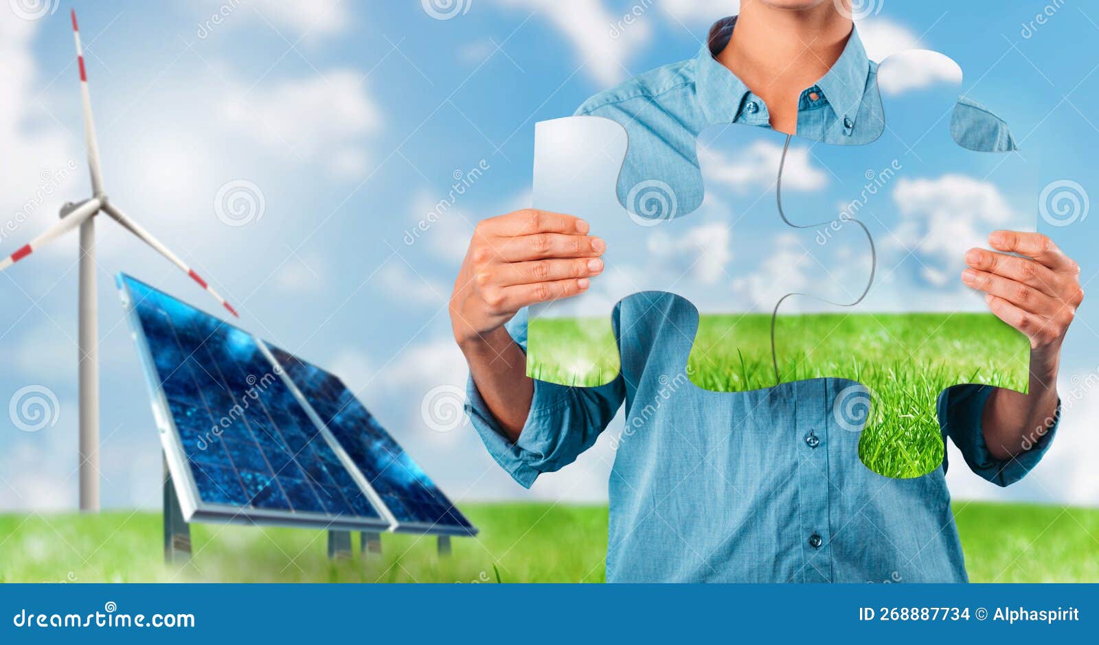 Renewable Energy System with Solar Panel, Rebuild with Puzzles a ...