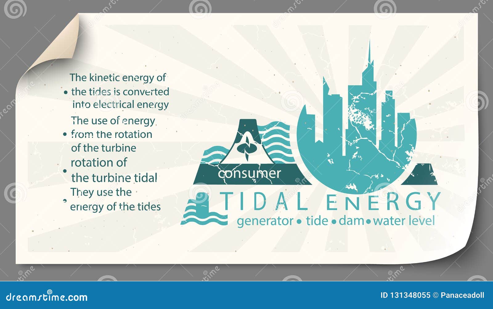 Tidal Turbines Power Plant And Factory. Green Aqua Energy Industrial ...
