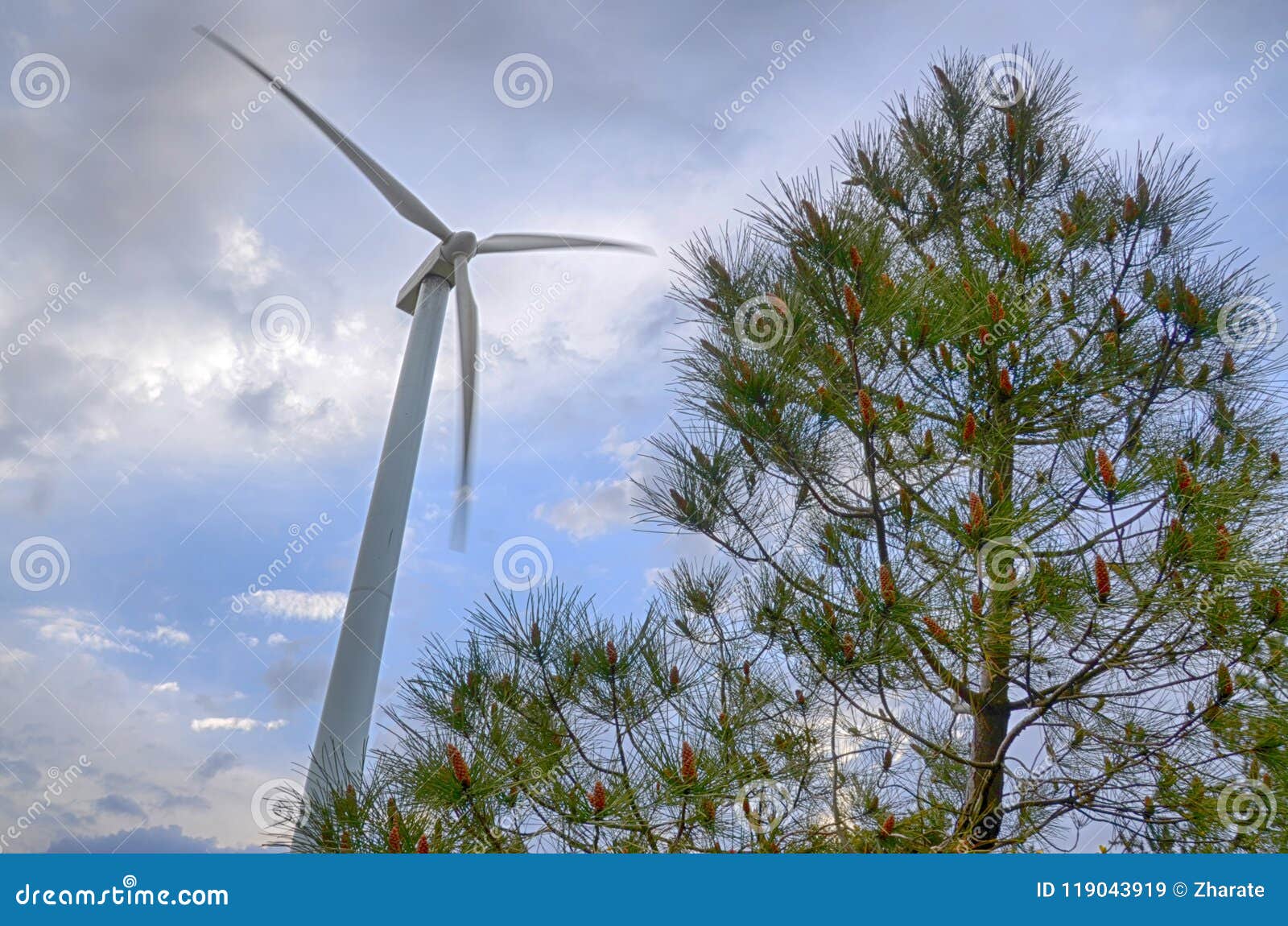Renewable Energy with Wind Turbine Stock Image - Image of industry ...