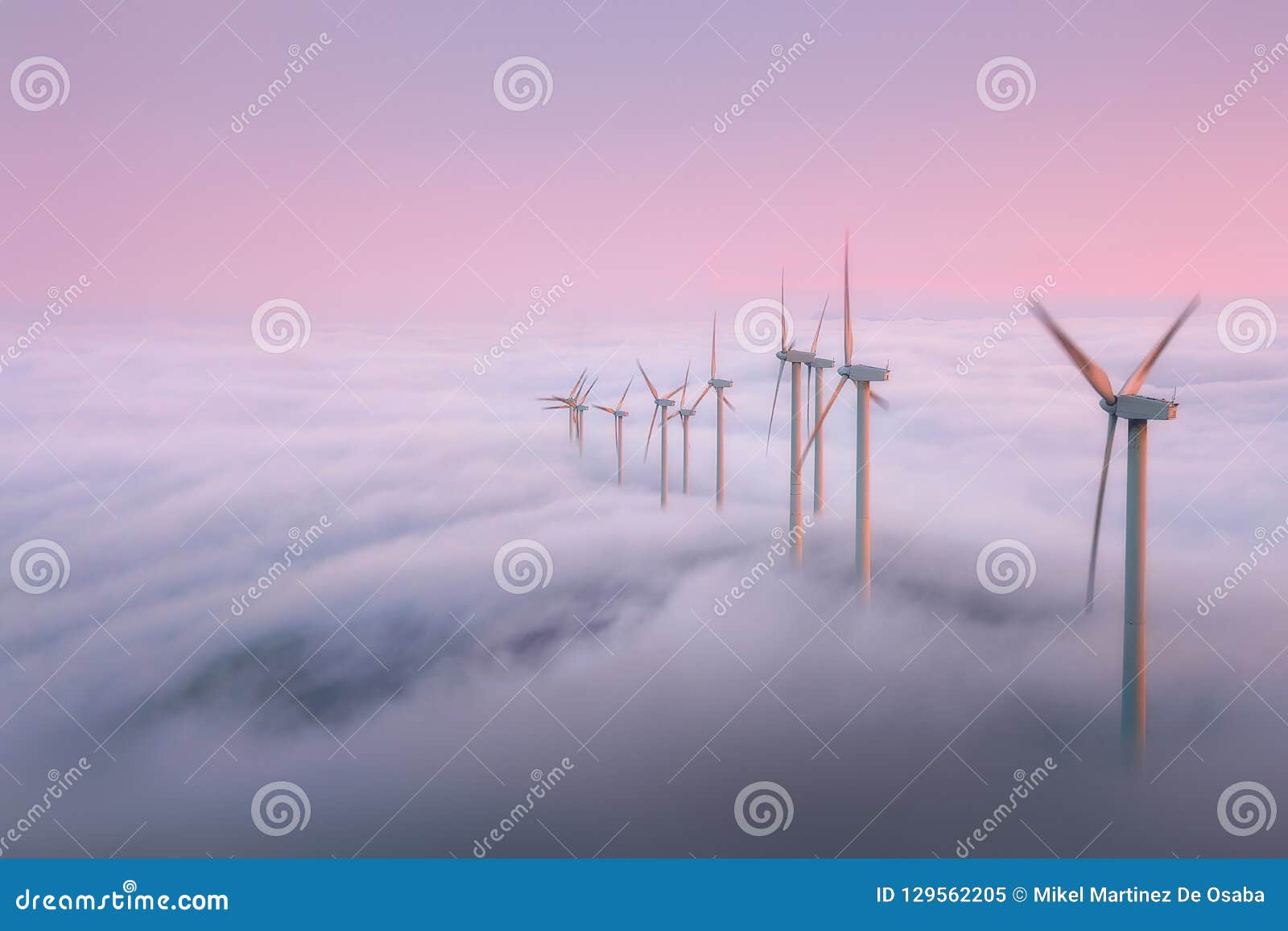Renewable Energy with Wind Turbines Stock Image - Image of eolic ...