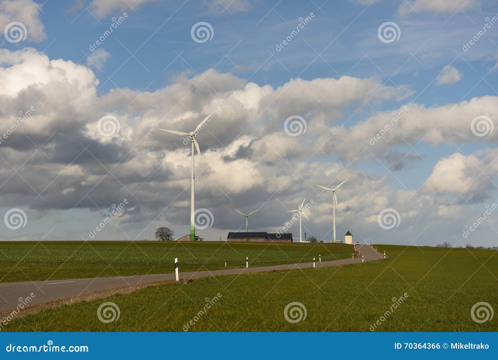 Windmill Turbines Harnessing Renewable Energy In The Dutch Landscape ...