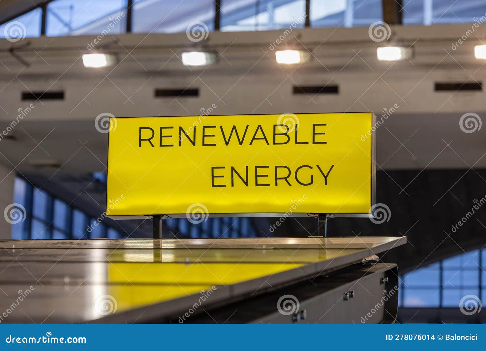 Renewable Energy Yellow Sign Stock Photo - Image of europe, power ...