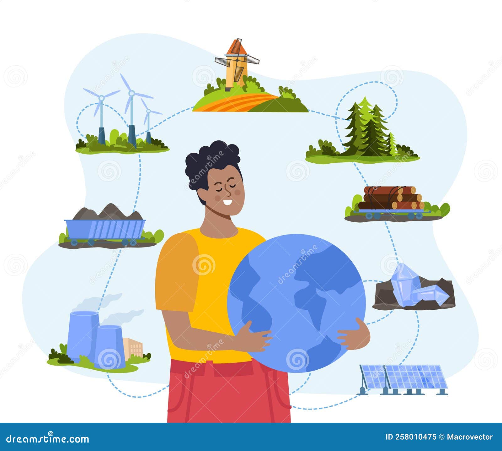 Renewable and Nonrenewable Resources Concept Stock Illustration ... Renewable and Nonrenewable Resources Concept Stock Illustration ...