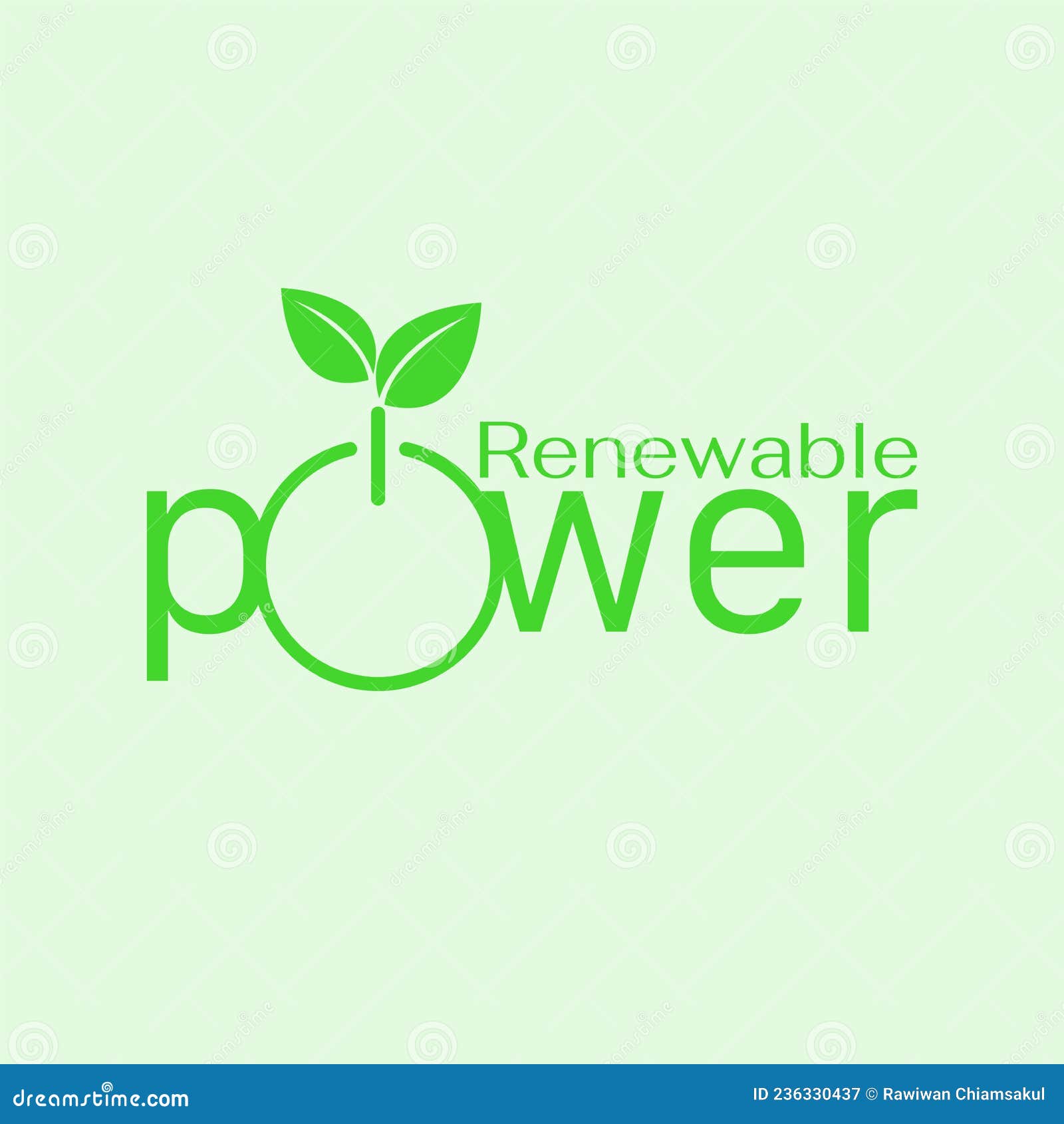 Renewable Power Typo stock vector. Illustration of isolated - 236330437