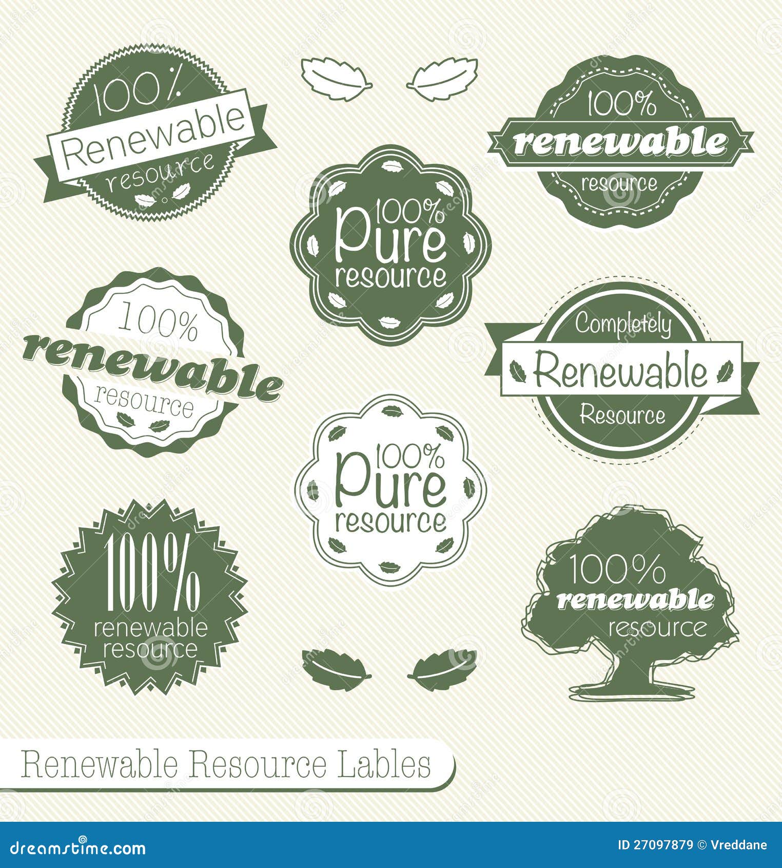 Renewable Resource Labels and Stickers Stock Vector - Illustration of ...