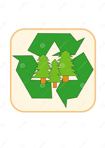 Renewable Resource Sign stock vector. Illustration of trees - 6308982