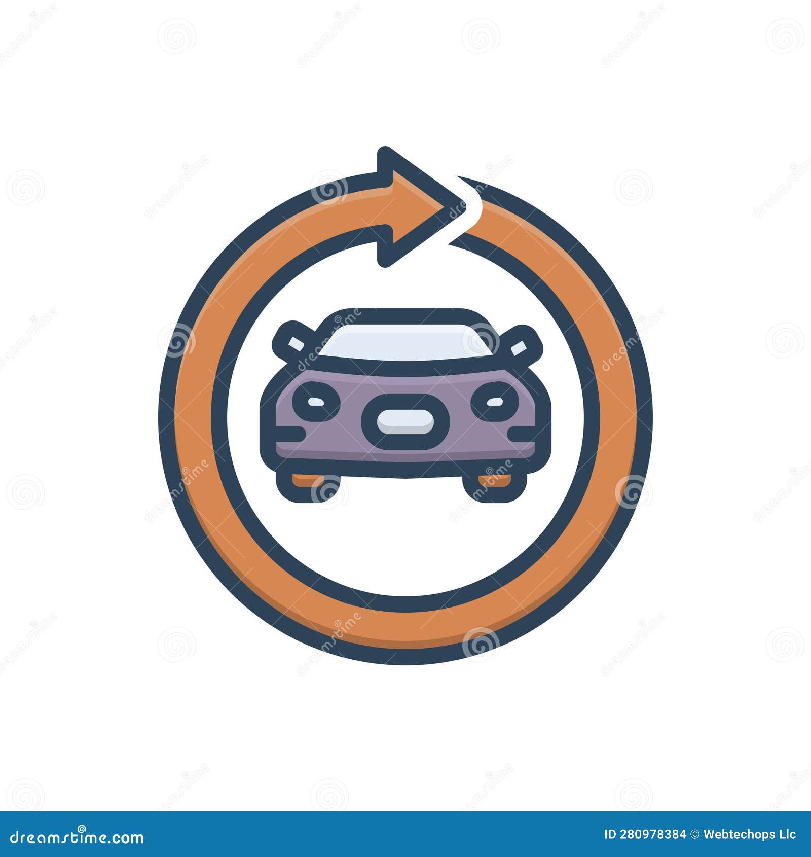 Color Illustration Icon for Renewal, Renovation and Car Stock ...
