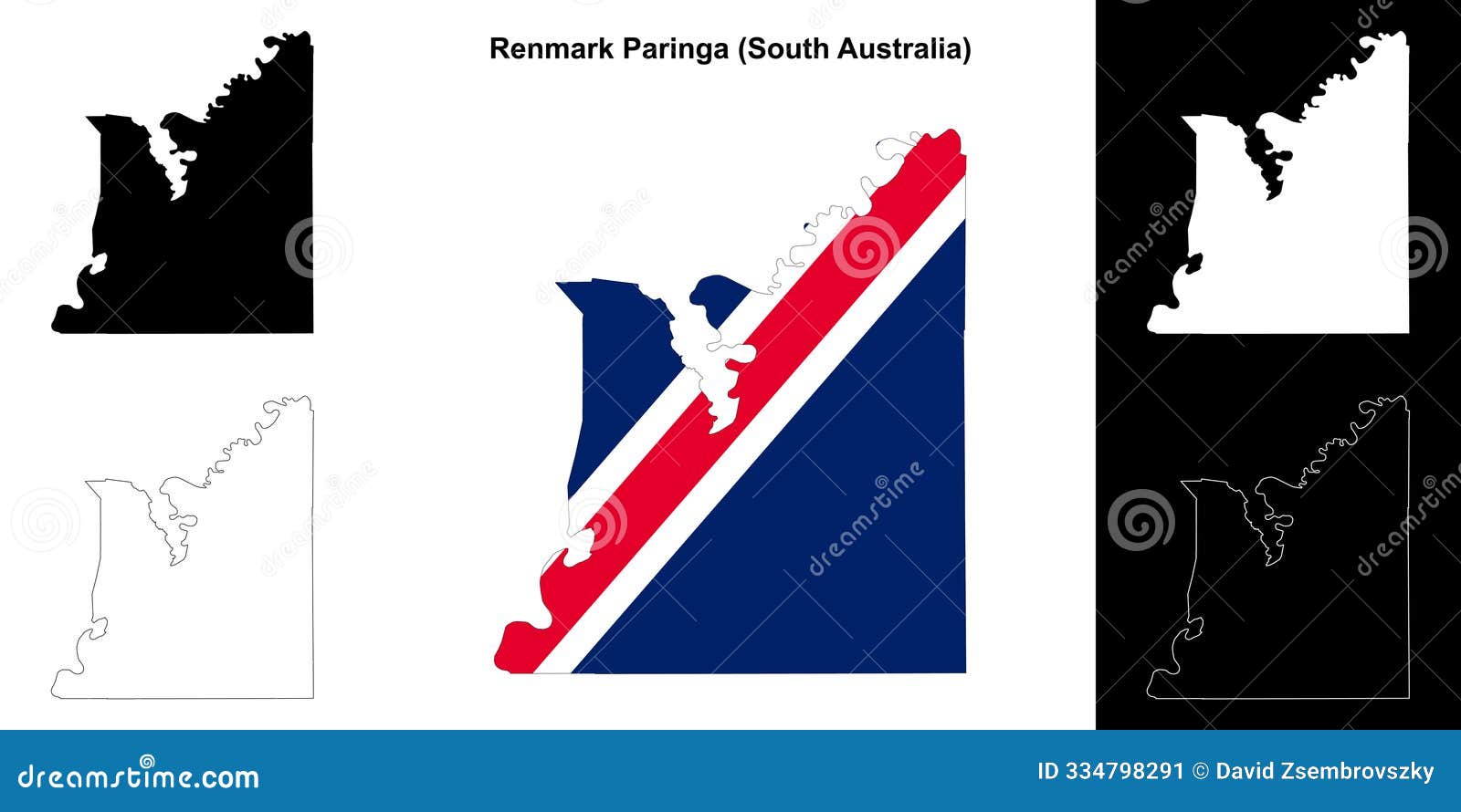 Renmark Paringa Outline Map Stock Illustration - Illustration of ...
