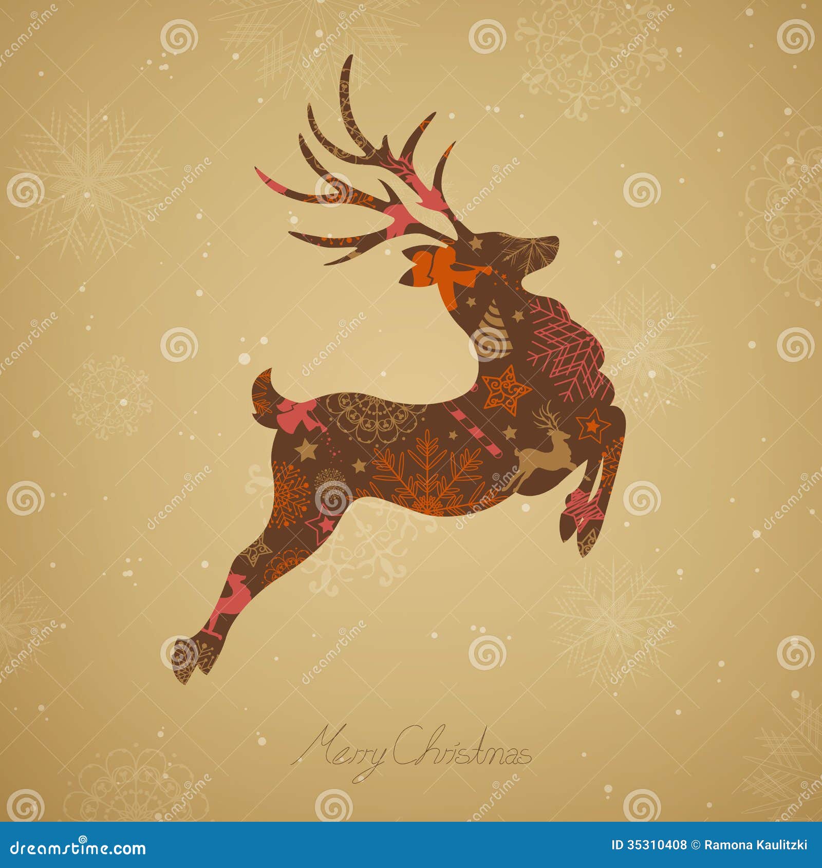 Renna di Natale illustrazione di stock. Illustrazione di disegno - 35310408