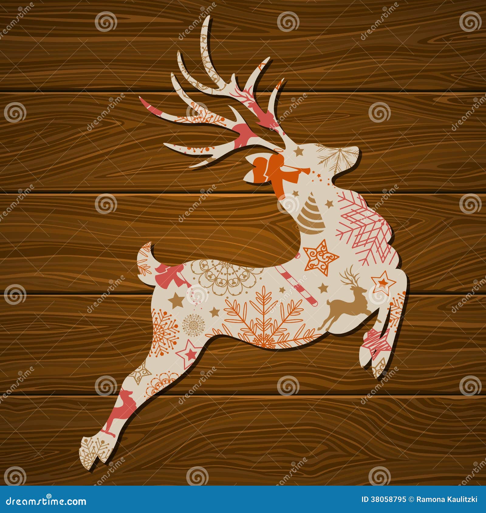 Renna di Natale illustrazione di stock. Illustrazione di partito - 38058795