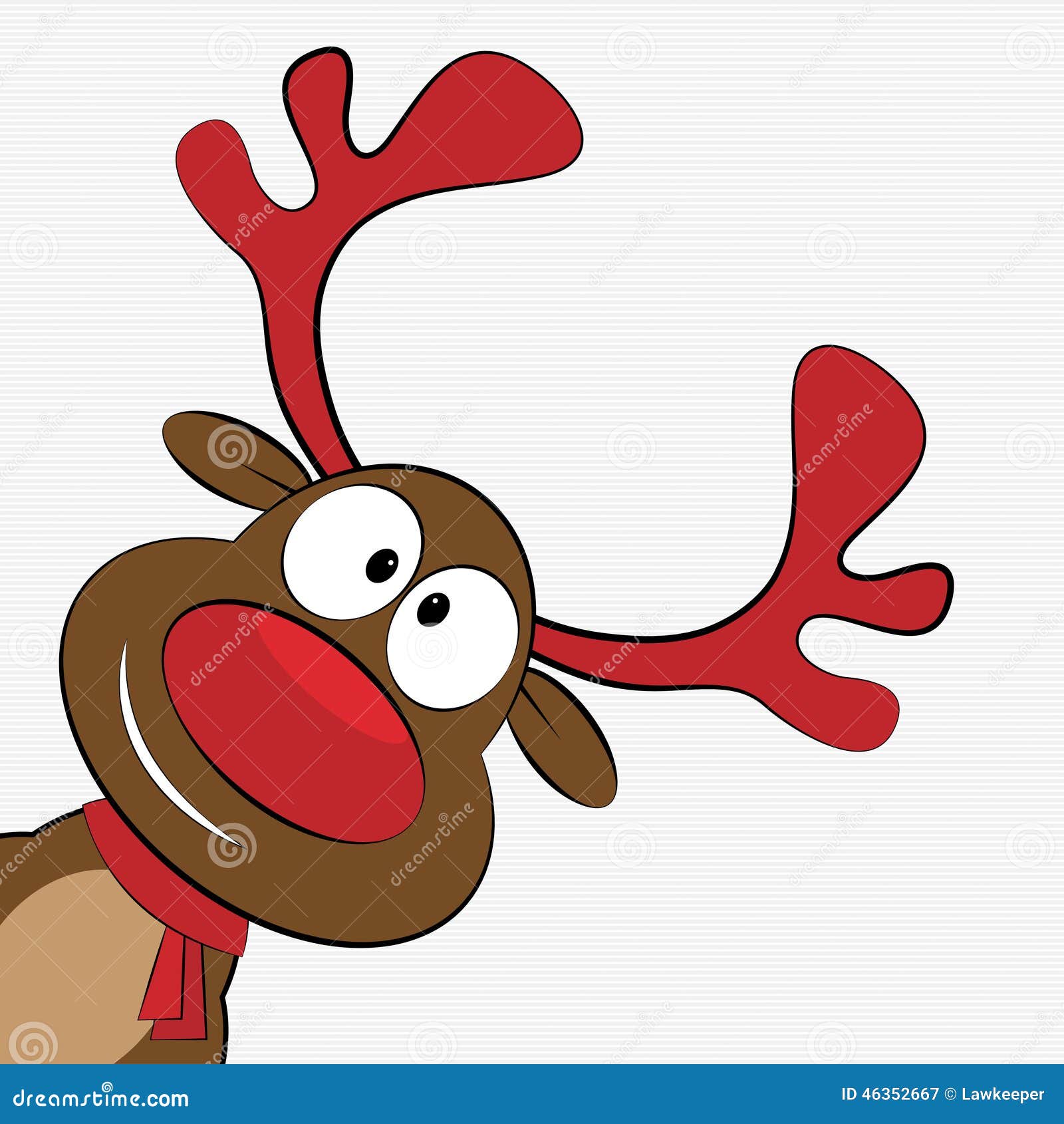 Renna di natale illustrazione vettoriale. Illustrazione di antenne ...