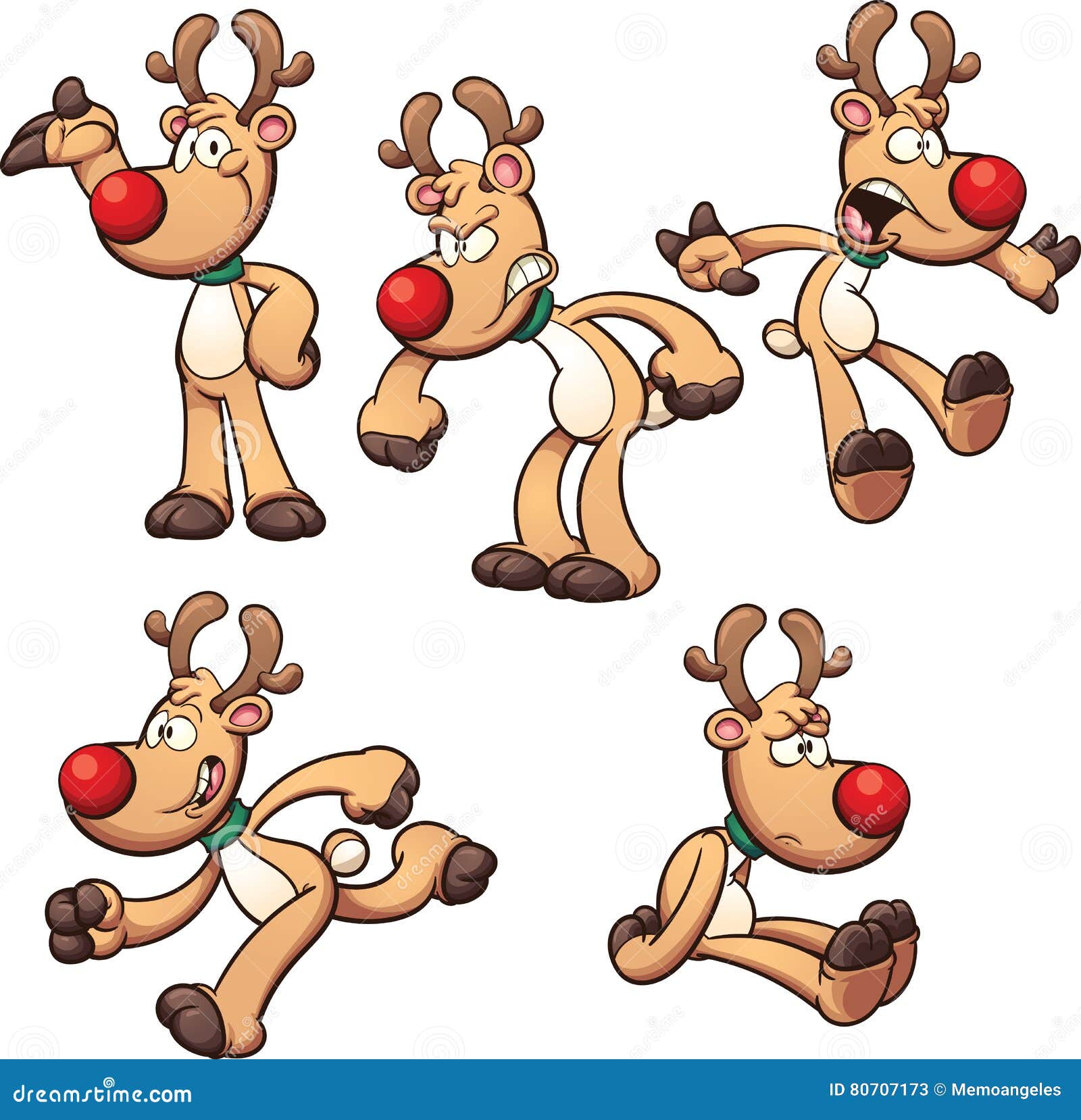 Renna di natale illustrazione vettoriale. Illustrazione di carattere ...