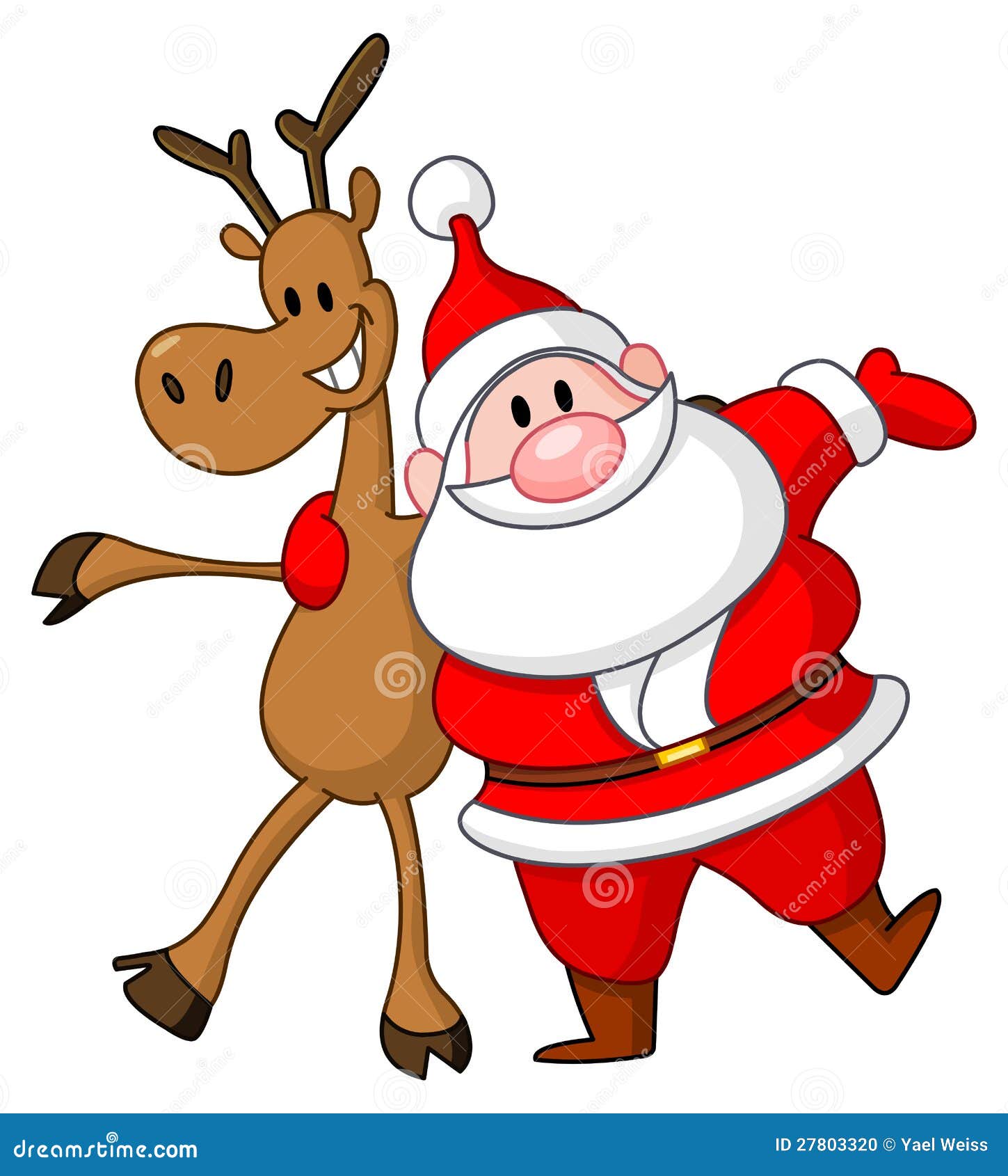 Renne et Santa illustration de vecteur. Illustration du illustration ...