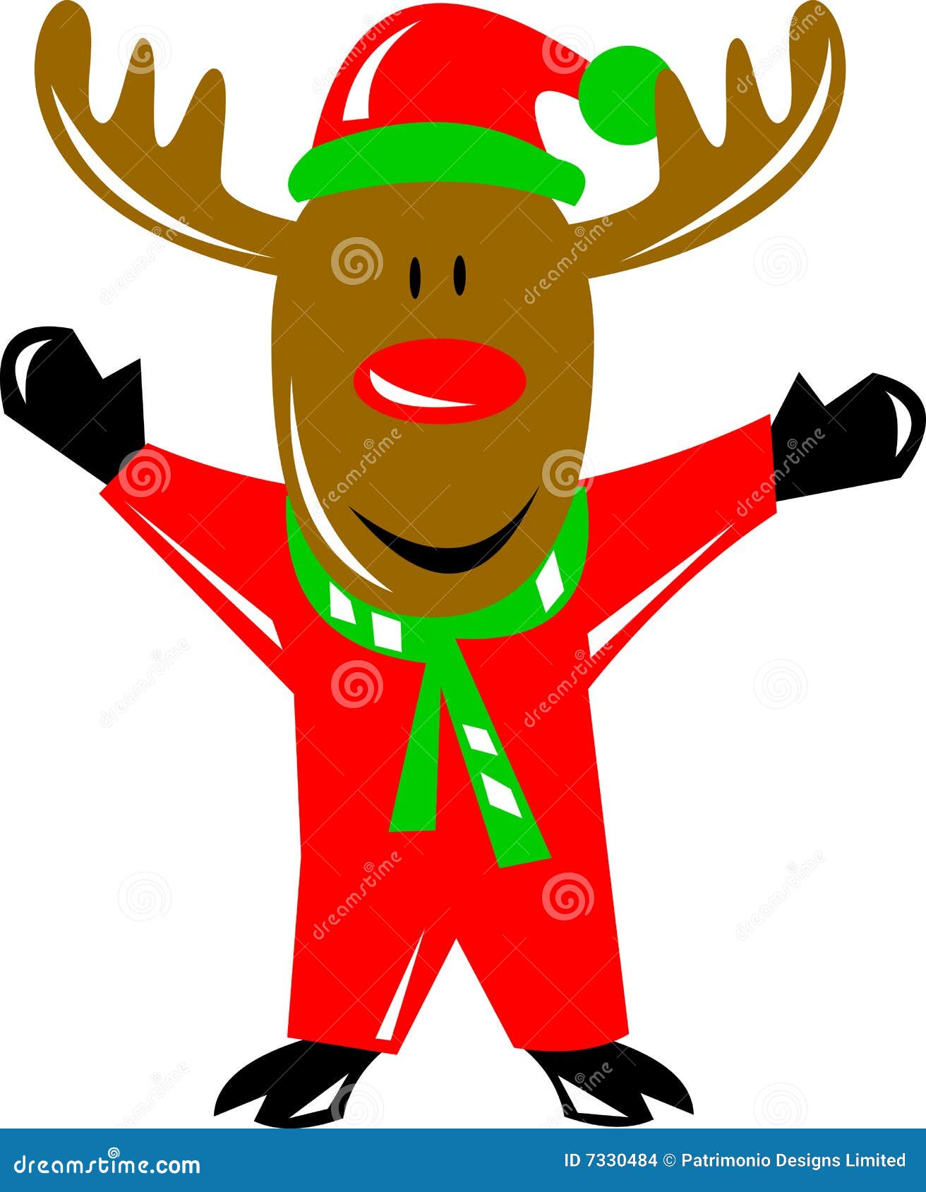 Rudolph Le Renne Au Nez Rouge Stock Illustrations, Vecteurs, & Clipart ...