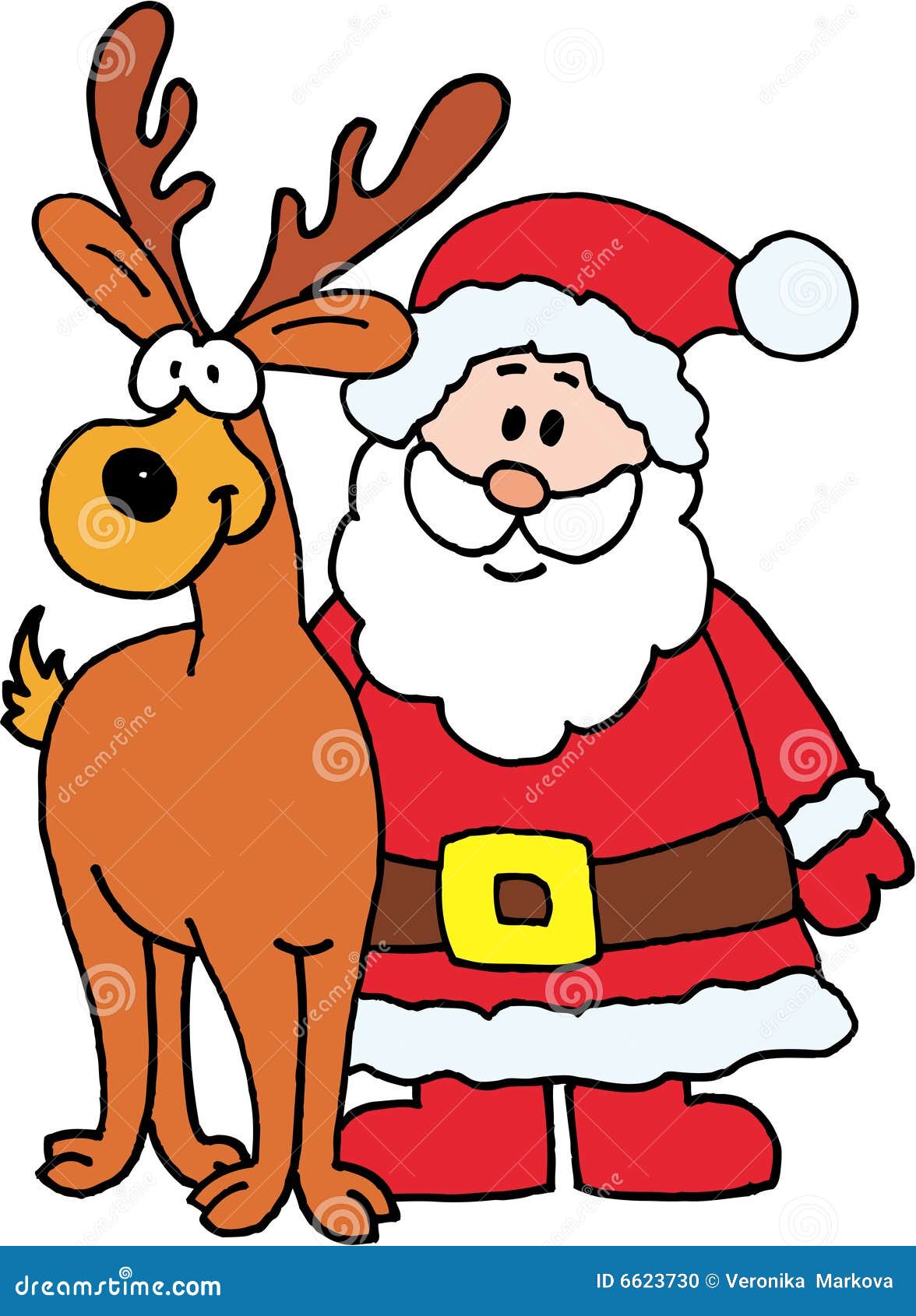 Renne Santa de Claus illustration de vecteur. Illustration du couleurs ...