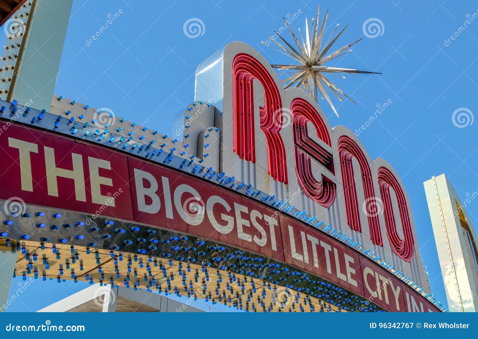 Reno Arch Sign editorial photography. Image of sign, nevada - 96342767