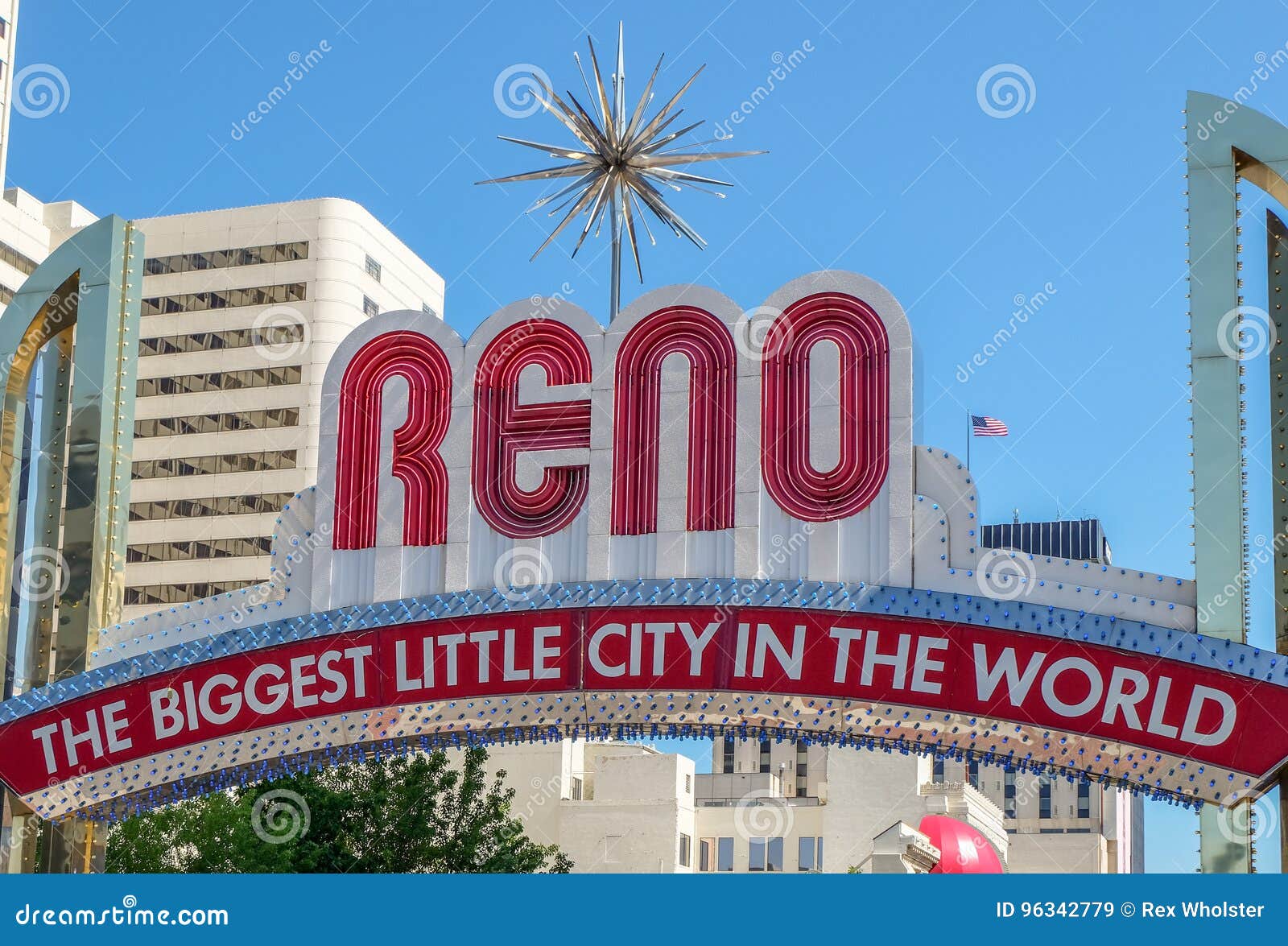Reno arch sign editorial stock image. Image of downtown - 96342779