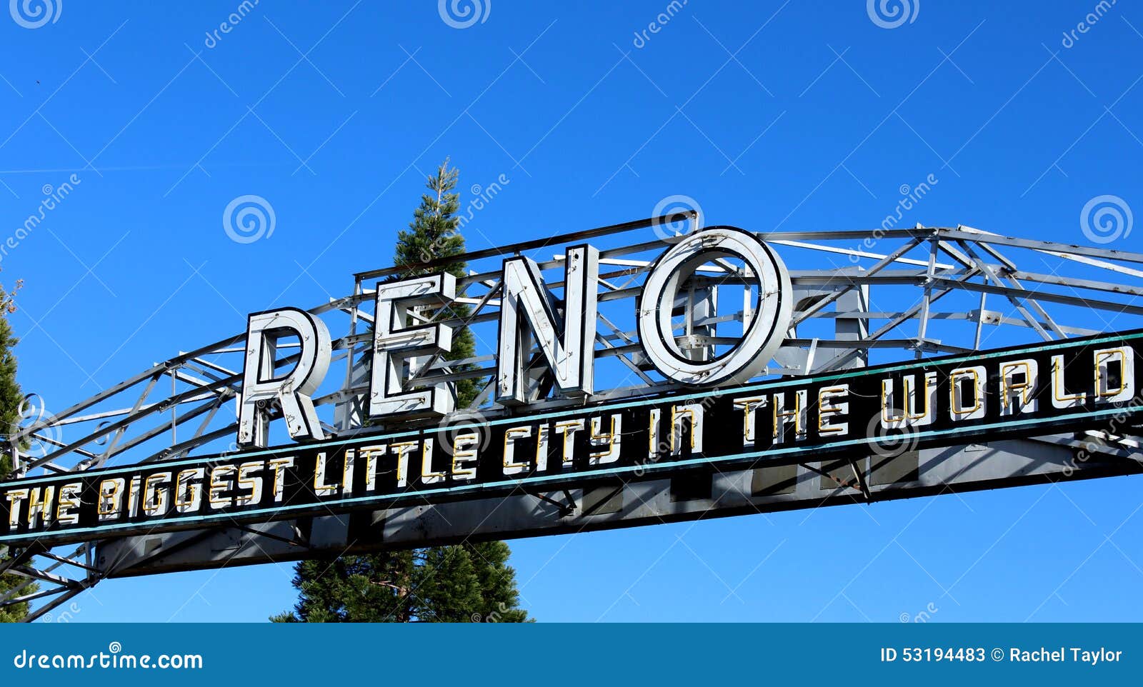 The Reno Arch editorial stock photo. Image of desert - 53194483