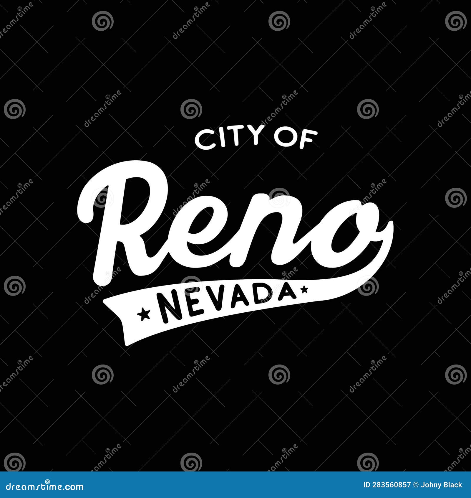 Reno, Nevada Lettering Design. Reno Typography Design. Vector and ...
