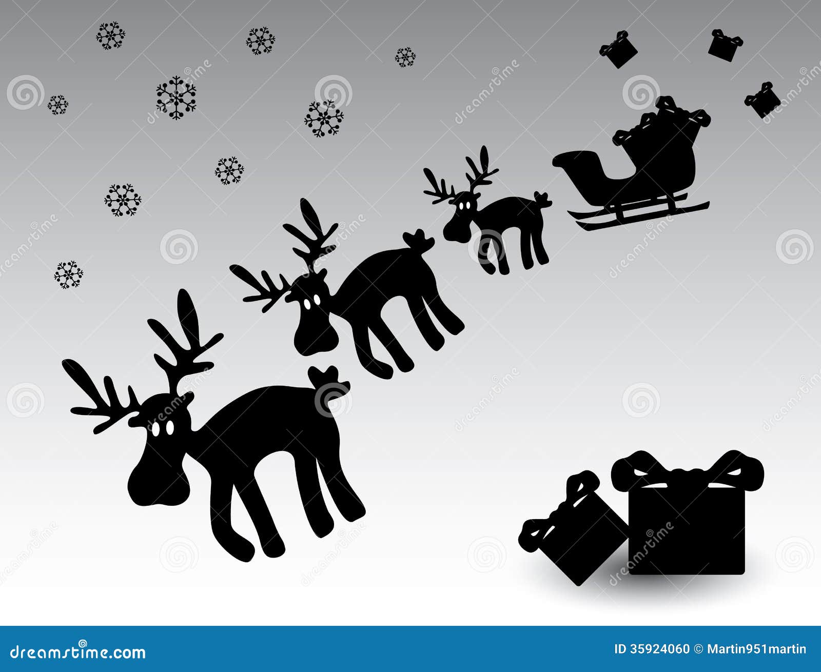 Reno Blanco Y Negro Eps10 De La Navidad Foto de archivo - Imagen: 35924060