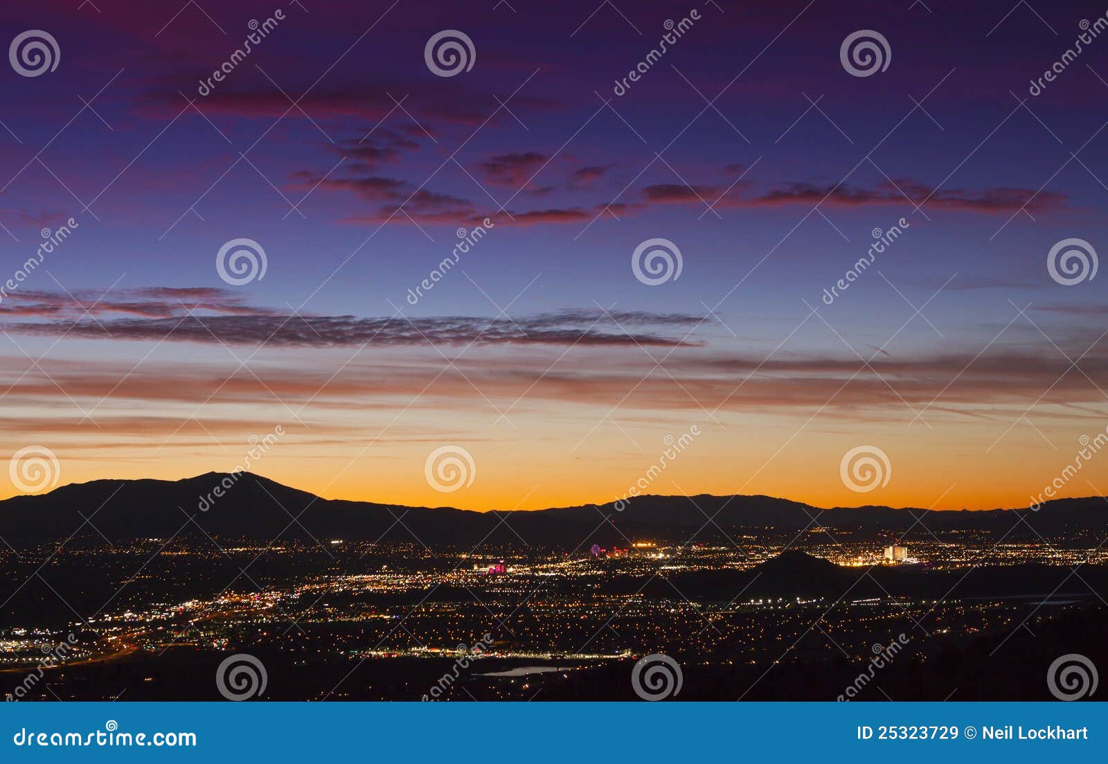 Reno City Sunset stock image. Image of sunrise, horizon - 25323729