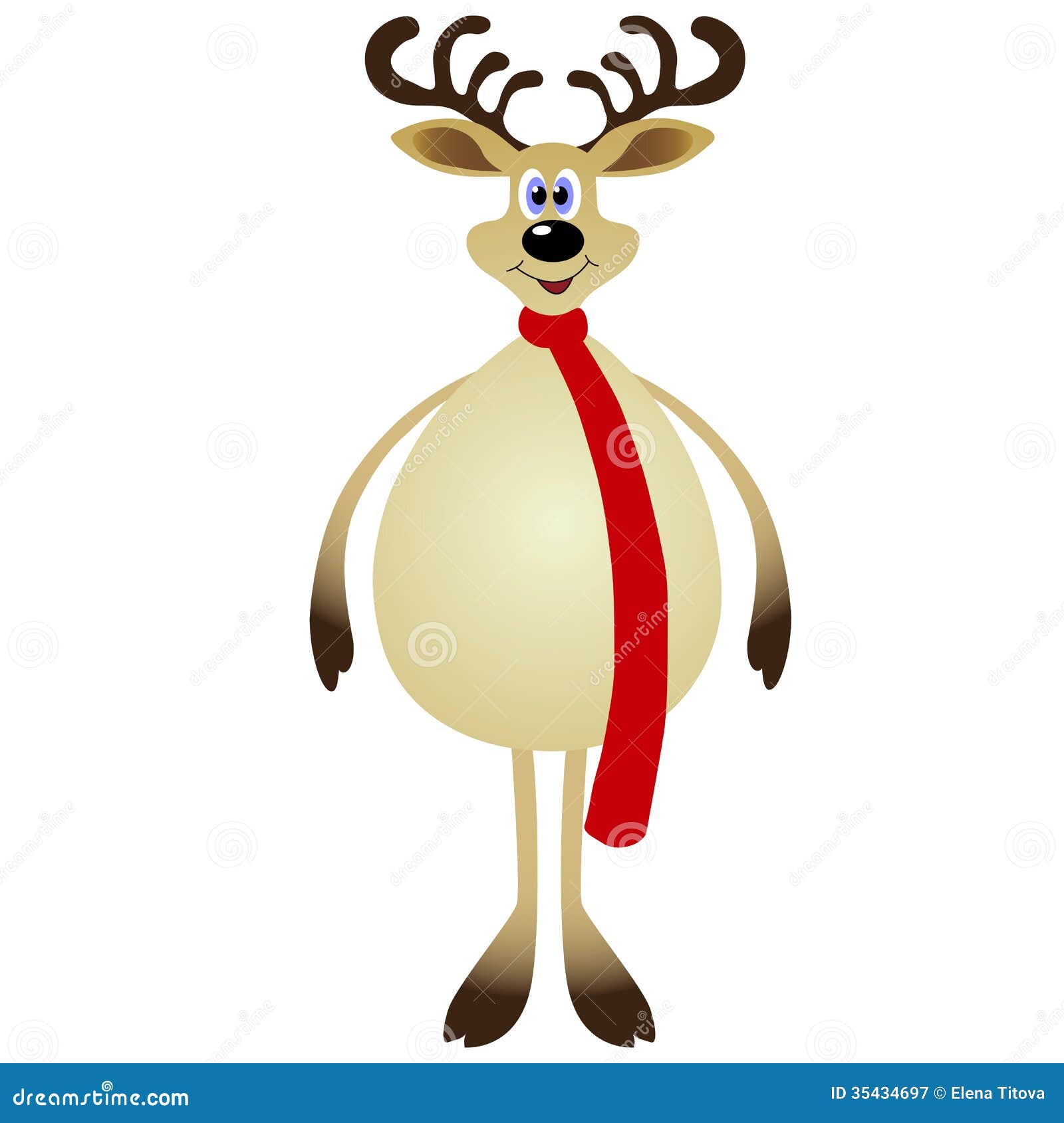 Reno de la historieta ilustración del vector. Ilustración de diciembre ...