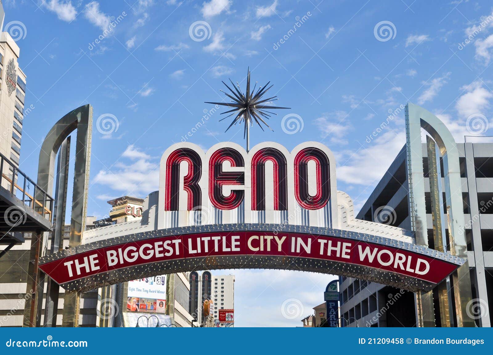 Reno Nevada Entrance Sign editorial stock photo. Image of bright - 21209458